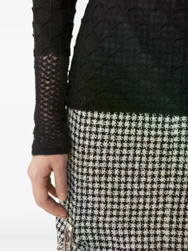 LANVIN High-neck Top In Wool And Mohair