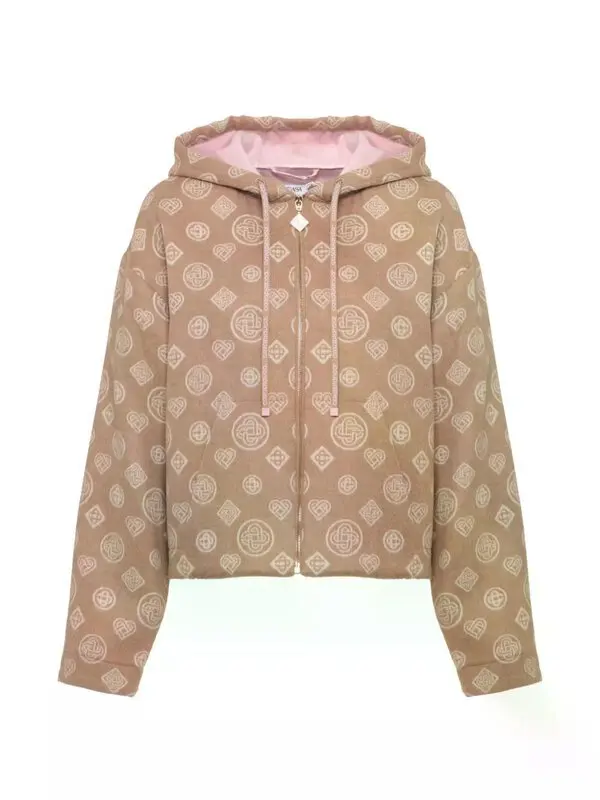 Casablanca Monogram Pattern Wool Hoodie
