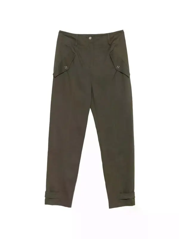 BLUGIRL Flap-pocket Button-detail Trousers - Green