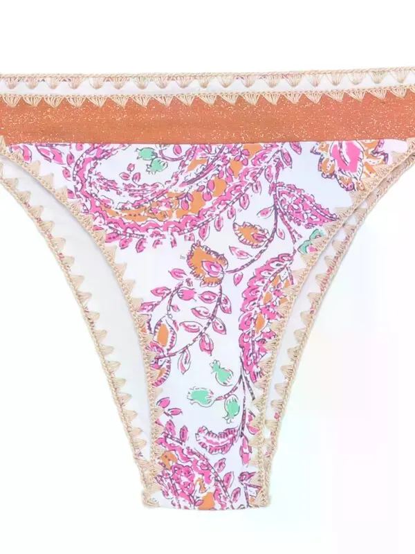 BANANA MOON Paisley-print Side-tie Bikini Bottoms