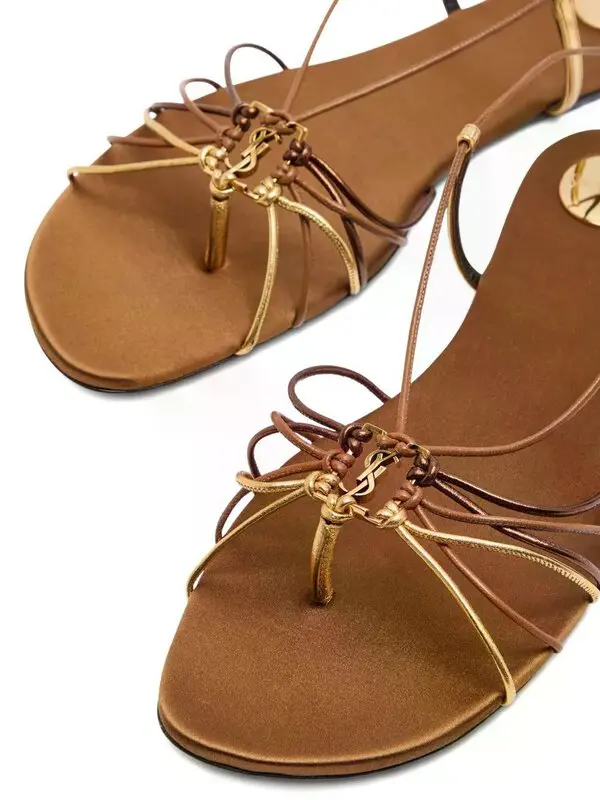 Saint Laurent Bridget Sandals - Brown