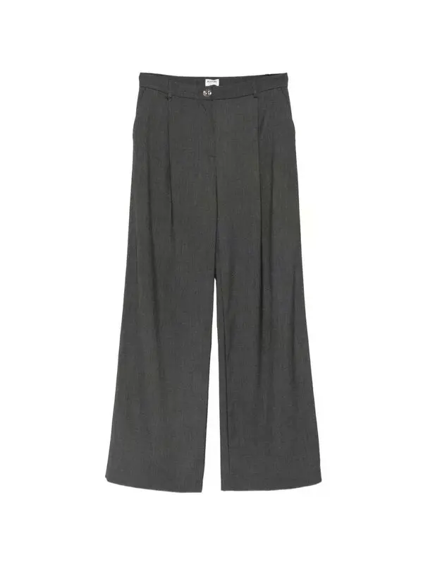 BLUGIRL Pleated Logo-button Trousers