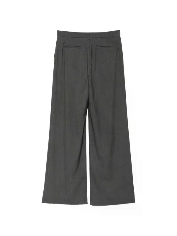 BLUGIRL Pleated Logo-button Trousers