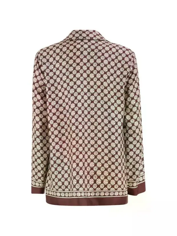 Max Mara Dice-print Silk Shirt