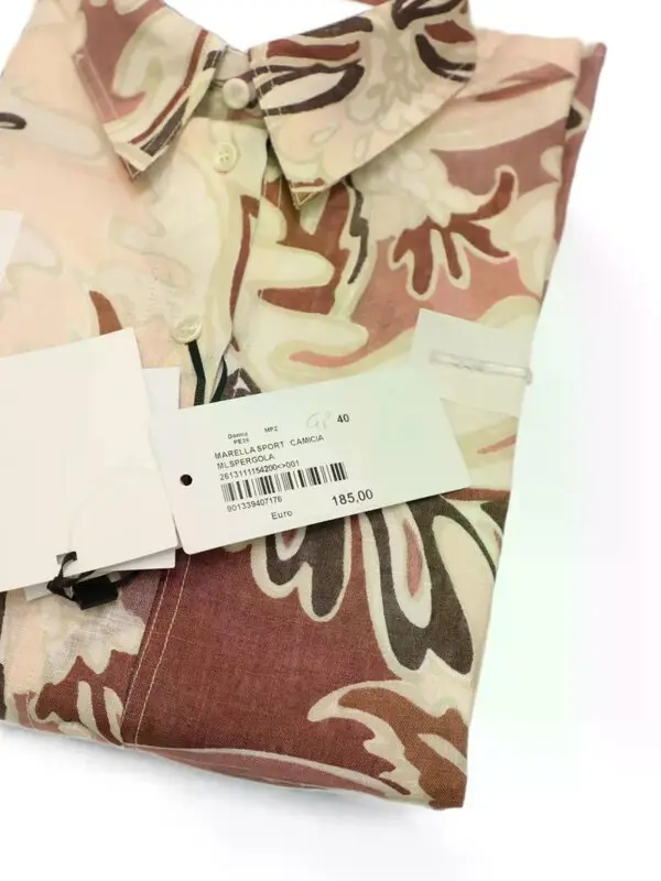 Marella Abstract-print Button-down Shirt