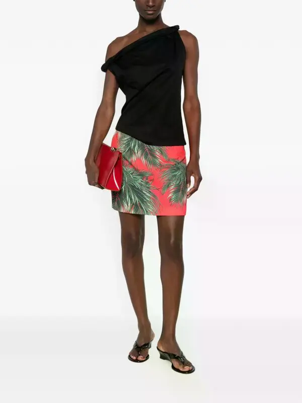 MARCO BOLOGNA Palm Leaf Print Straight Skirt