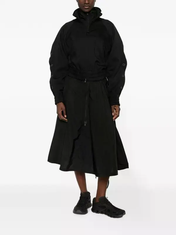 Y3 Button-detail High Neck Zip-up Jacket