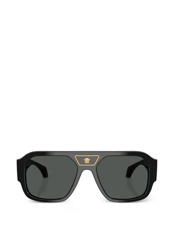 Versace Medusa Head Geometric-frame Sunglasses - Black