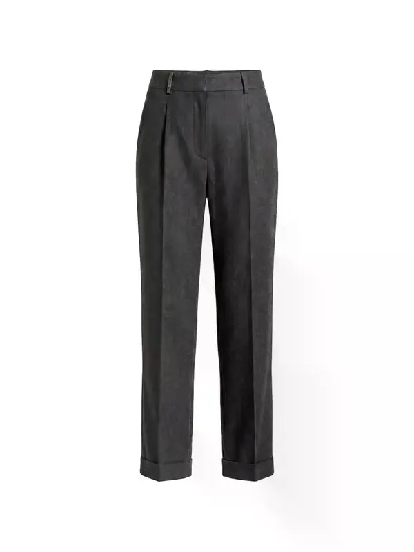 Peserico Pleated Turn-up Trousers