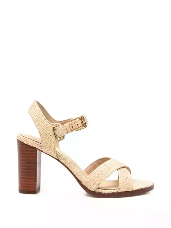 Ralph Lauren Emeryn Crossover-strap Heeled Sandals