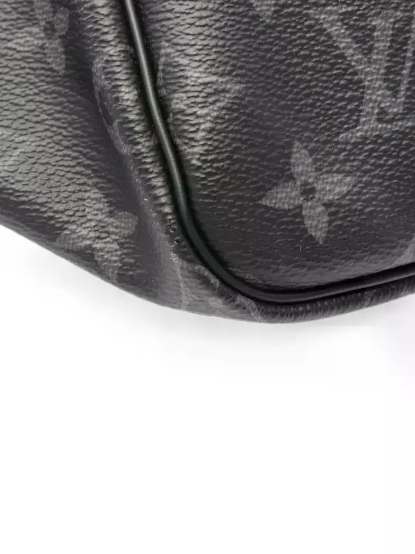 LOUIS VUITTON 2010s Monogram Eclipse Keepall Bandoulière 55 Luggage Bag