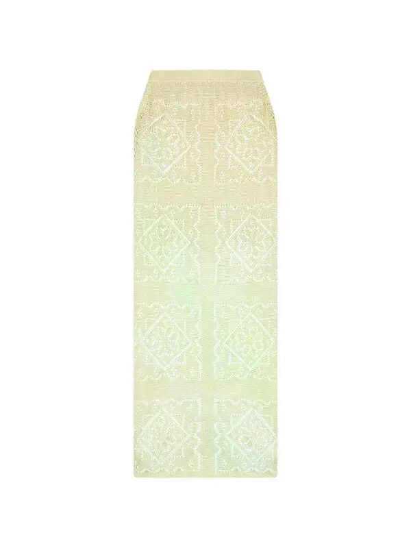 Calle Del Mar Handkerchief Knitted Skirt - Yellow
