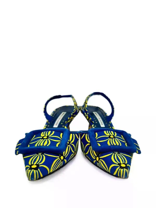 Manolo Blahnik Mayslibi Floral-print Pumps