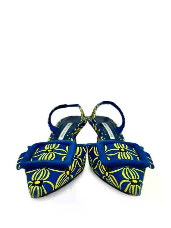 Manolo Blahnik Mayslibi Floral-print Pumps