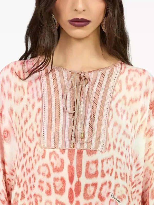 Roberto Cavalli Leopard-print Kaftan