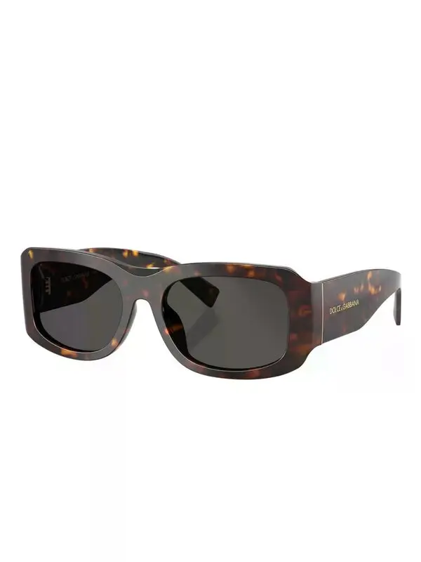 Dolce & Gabbana Tortoiseshell Rectangle-frame Sunglasses