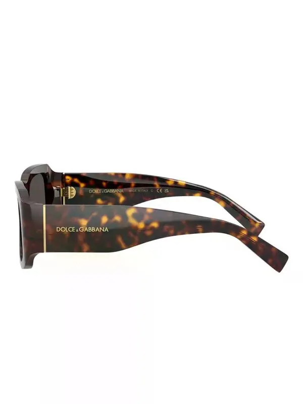 Dolce & Gabbana Tortoiseshell Rectangle-frame Sunglasses