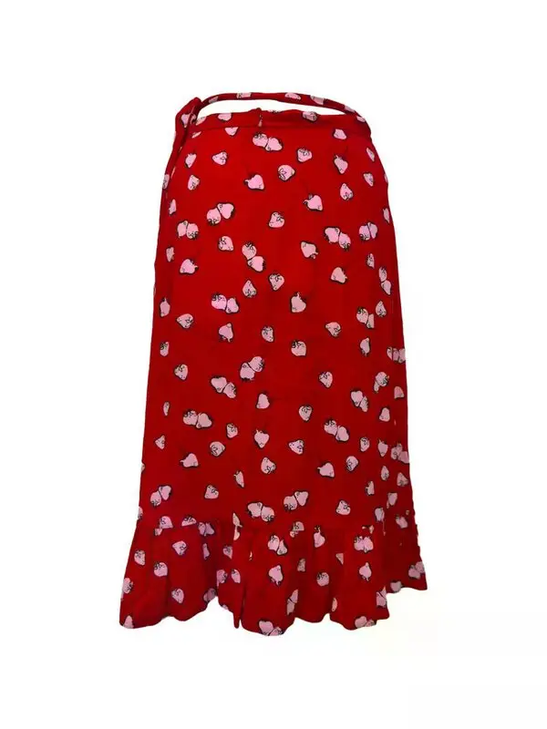 Miu Miu Strawberry-print Wrap Skirt