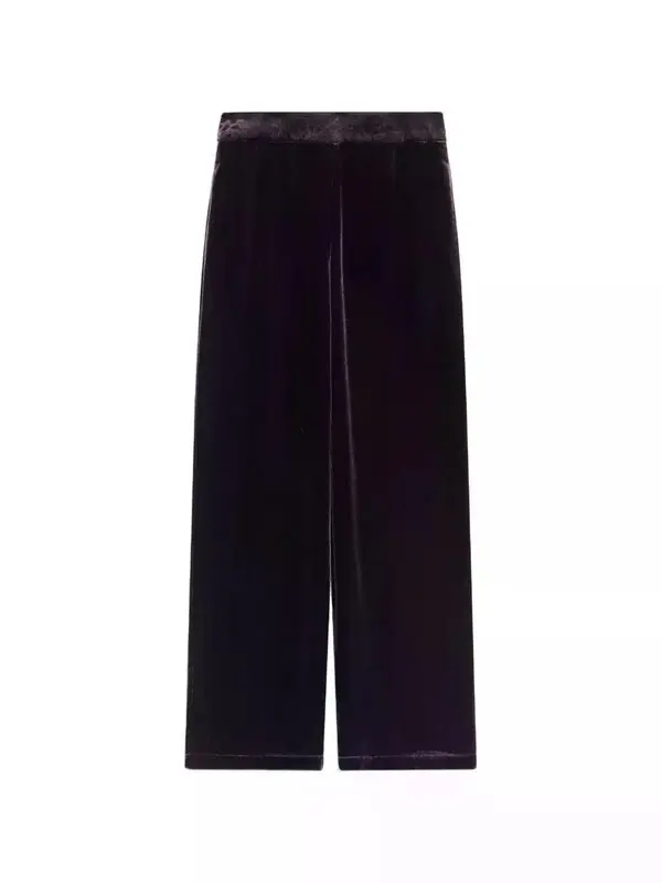 Momoni Pascal Pleated Velvet Trousers - Purple