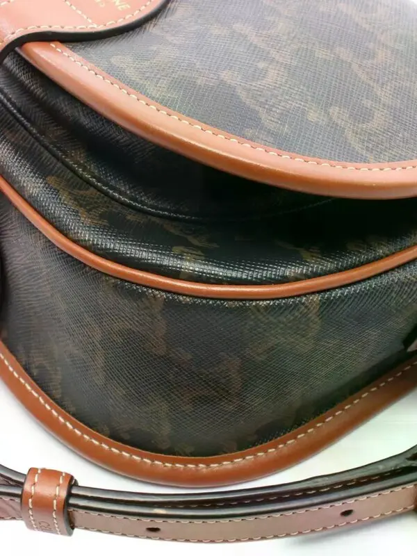 Celine Triomphe Folco Mini Shoulder Bag - Black