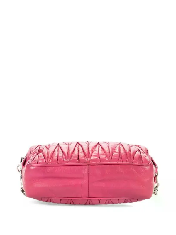 Miu Miu Matelassé Double Zip Crossbody Bag - Pink