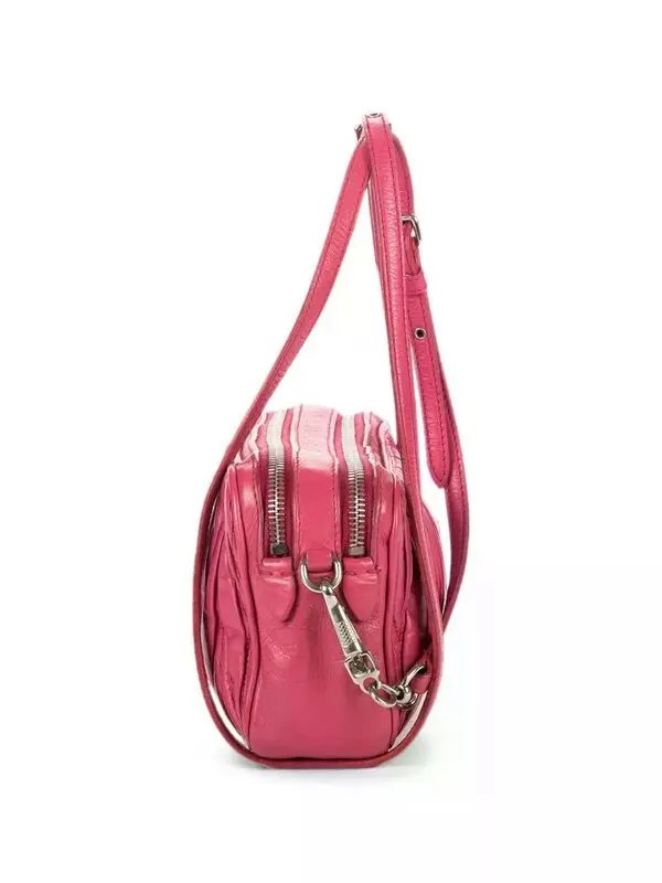 Miu Miu Matelassé Double Zip Crossbody Bag - Pink