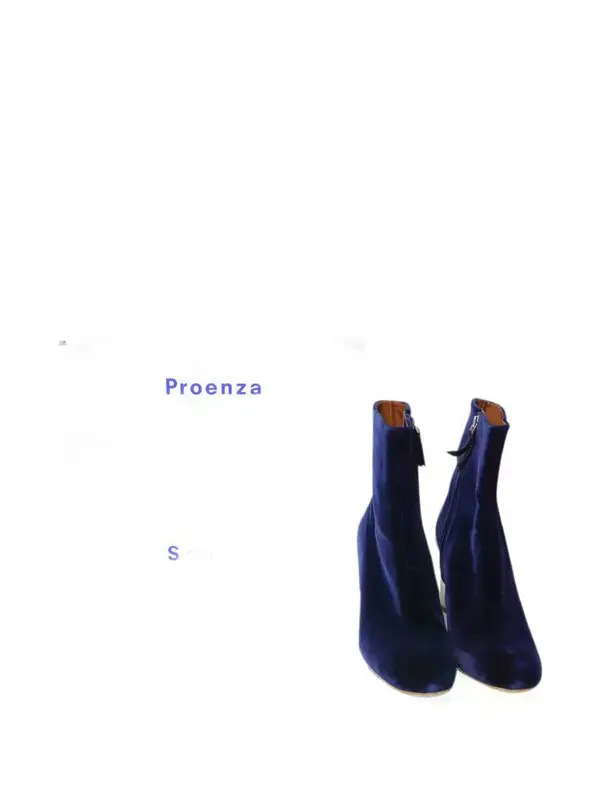 Proenza Schouler Velvet Block-heel Ankle Boots