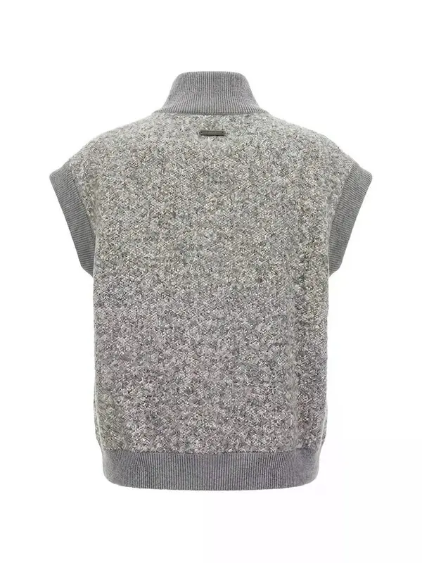 Peserico Sequin-embellished Bouclé Waistcoat