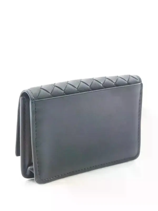 Bottega Veneta 2000s Leather Card Case - Blue