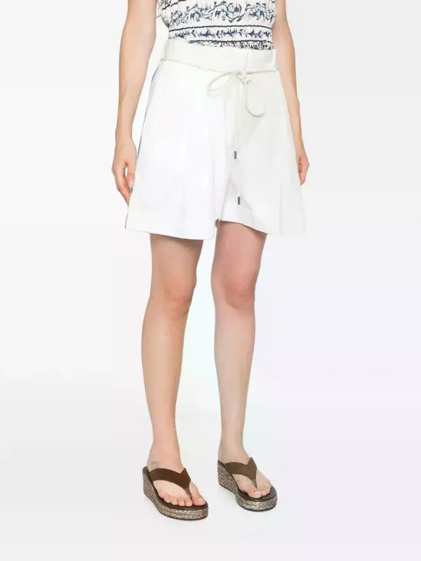 LEE MATHEWS Belted Pleated Shorts