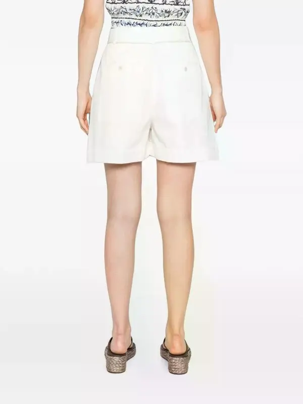 LEE MATHEWS Belted Pleated Shorts