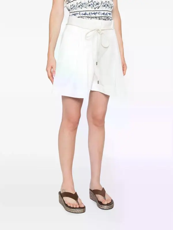 LEE MATHEWS Belted Pleated Shorts