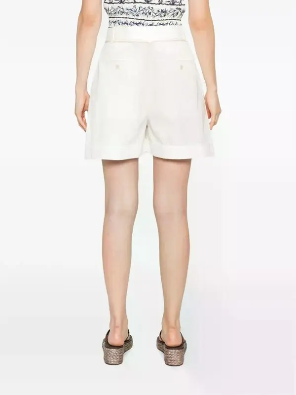 LEE MATHEWS Belted Pleated Shorts