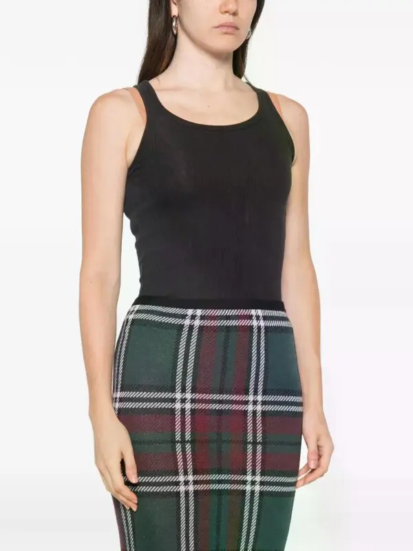 N°21 Check-pattern Midi Skirt