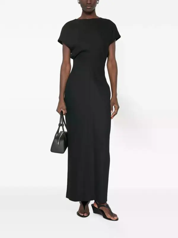 Agnona Cap Sleeve Maxi Dress