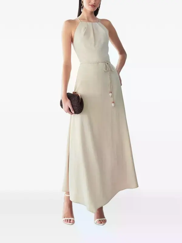 ST MRLO Beaded Halterneck Maxi Dress