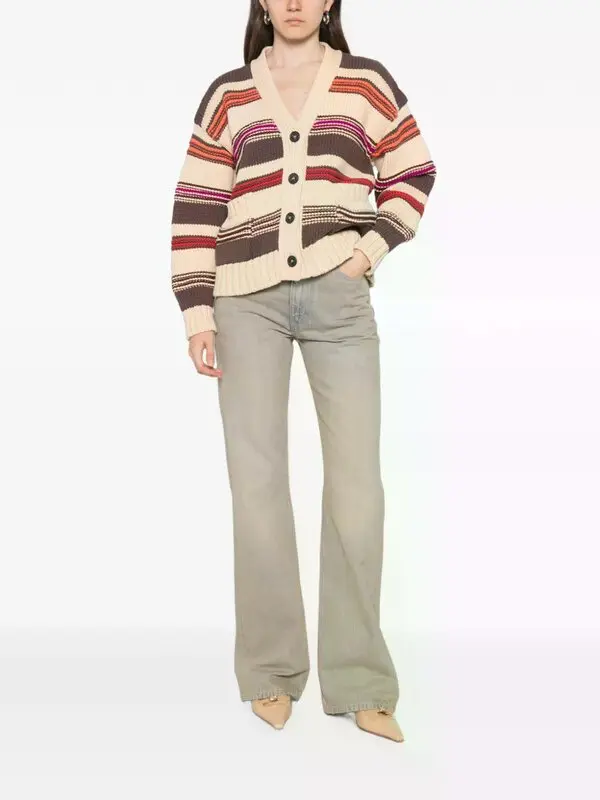 N°21 Striped V-neck Cardigan
