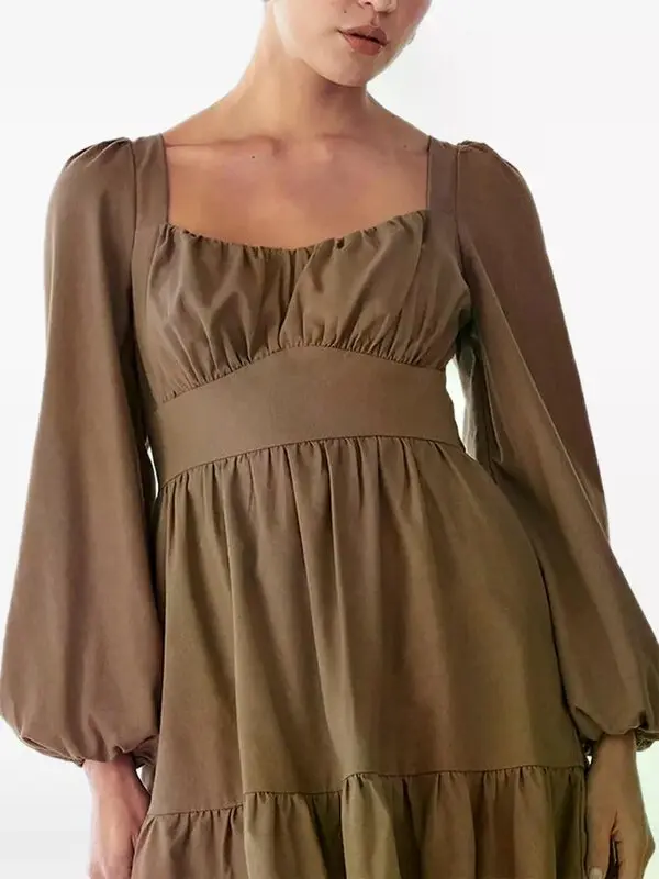 ST MRLO Ruffled Long-sleeve Mini Dress