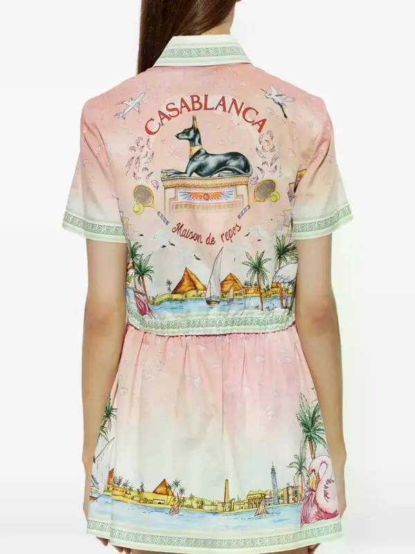 Casablanca Printed Cropped Shirt