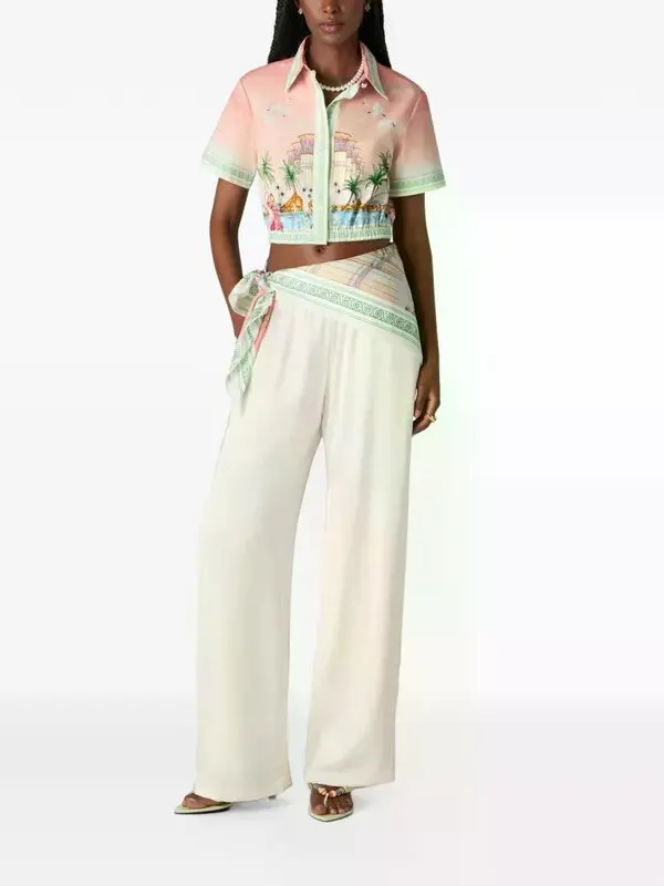 Casablanca Printed Cropped Shirt