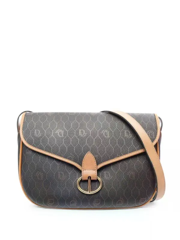 Dior Honeycomb Pattern Shoulder Bag - Brown