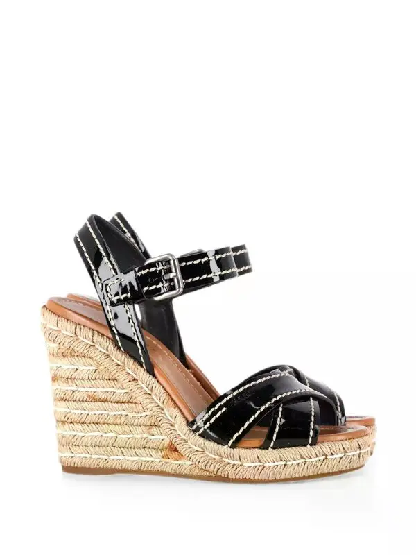 Prada Cross-strap Wedge Espadrilles