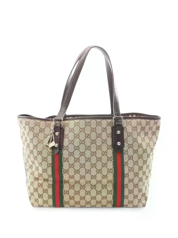 Gucci 2010s Sherry Gg Canvas Tote Bag - Neutrals