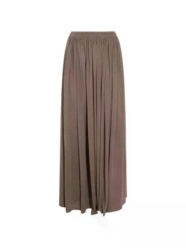 Max Mara Gathered Maxi Skirt - Brown