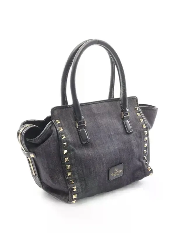 Valentino Garavani 2000s Rockstud Two-way Denim Handbag