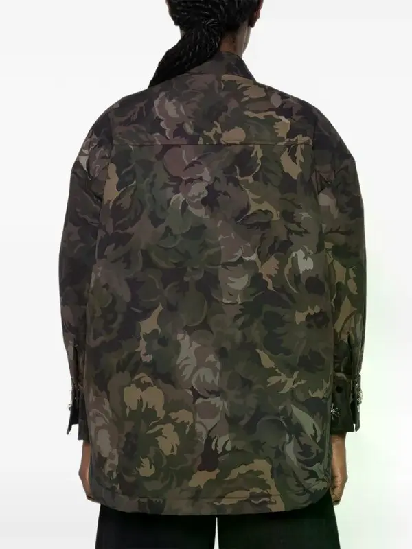 Pinko Embellished Camouflage Print Long Sleeve Shirt