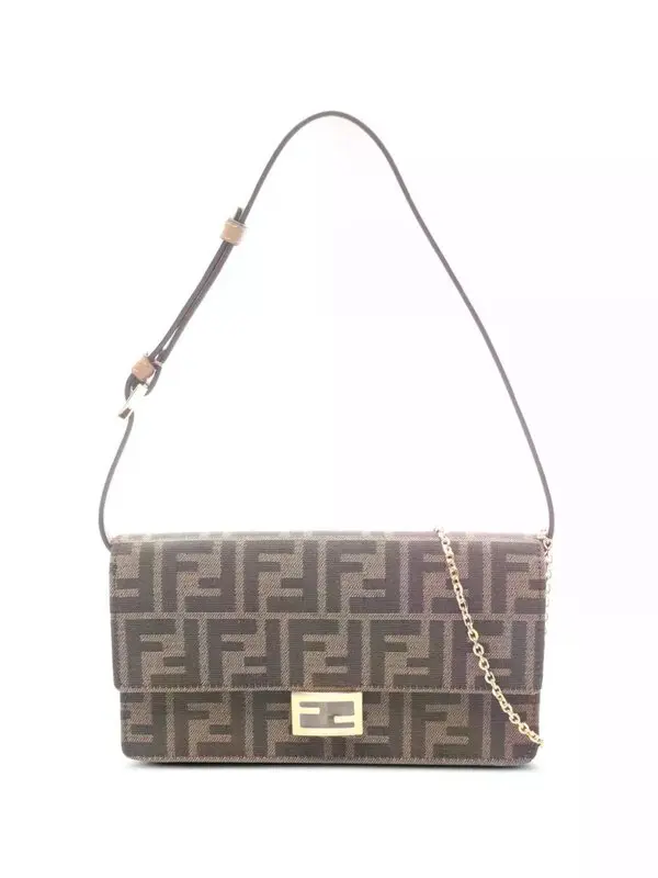 Fendi Zucca Monogram Shoulder Bag - Brown