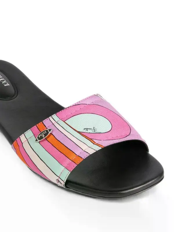 Emilio Pucci Iride-print Silk Slip-ons