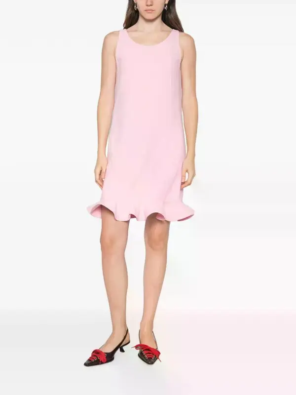Moschino Sleeveless Ruffled Hem Mini Dress - Pink