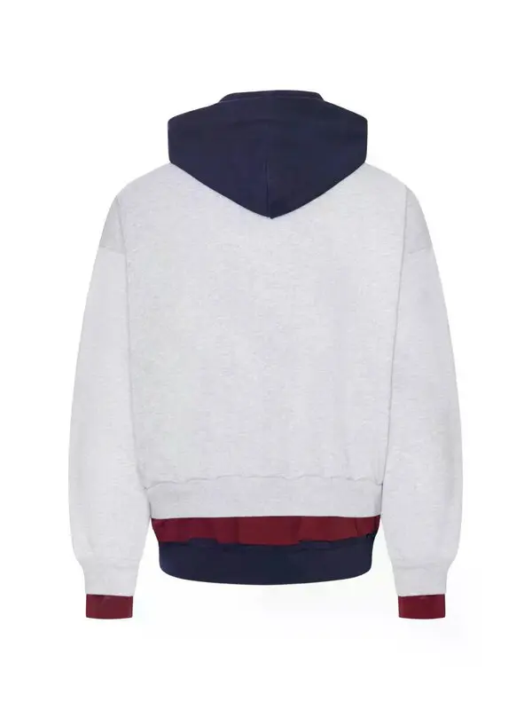 Balenciaga Layered Frayed-lettering Hoodie - Grey